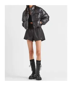 Prada Convertible High-neck Down Jacket
