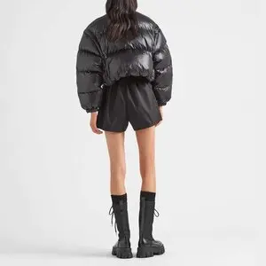 Prada Convertible High-neck Down Jacket