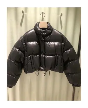 Prada Convertible High-neck Down Jacket