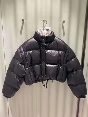 Prada Convertible High-neck Down Jacket