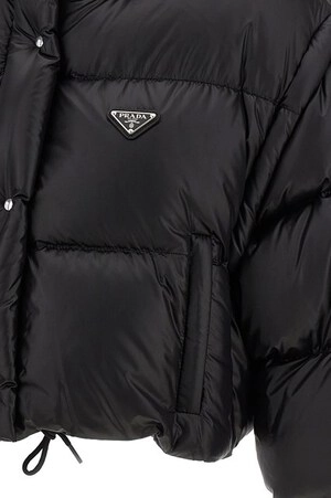 Prada Convertible High-neck Down Jacket