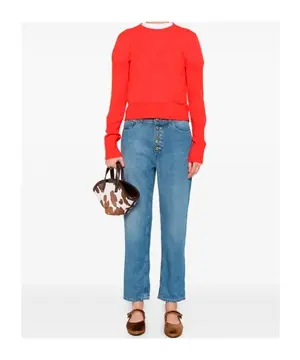 DONDUP Tapered Cuffed Jeans With Buckle Detail