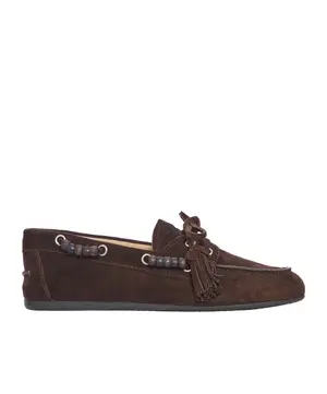 Miu Miu Suede Tassel Detail Loafers
