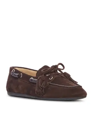 Miu Miu Suede Tassel Detail Loafers