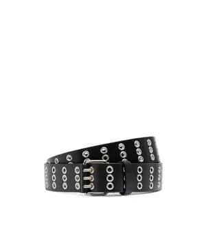 ANN DEMEULEMEESTER Ezra Belt With Metal Eyelets - Black
