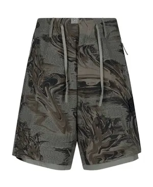 Stone Island Abstract Print Knee-length Bermuda Shorts