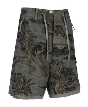 Stone Island Abstract Print Knee-length Bermuda Shorts