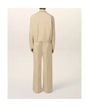 AMI Paris Logo Embroidered Zip-up Shirt Jacket