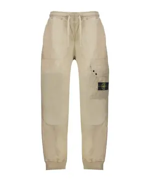 Stone Island Logo Patch Drawstring Trousers - Biscuit
