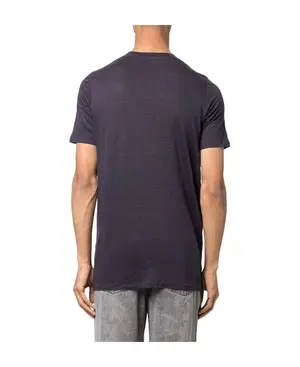 Isabel Marant Étoile Dark Blue Logo Round Collar Short-sleeved T-shirt