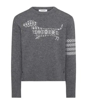 Thom Browne Intarsia Dog Knitted Sweater