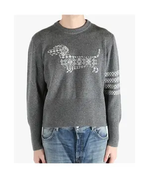 Thom Browne Intarsia Dog Knitted Sweater