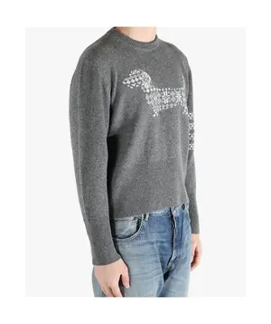 Thom Browne Intarsia Dog Knitted Sweater