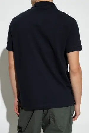 Stone Island Compass Patch Short-sleeved Polo Shirt - Blue