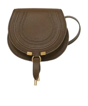 Chloé Marcie Foldover Small Saddle Bag - Deep Khaki