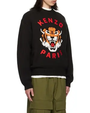 Kenzo Embroidered Tiger Logo Crewneck Sweater