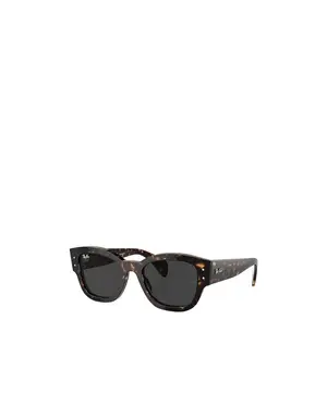 Ray-ban Full Rim Sunglasses With Tinted Lenses And Curved Temples - Black