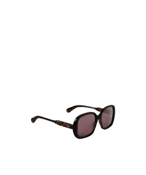Chloé Square Frame Sunglasses With Geometric Frame - Gray