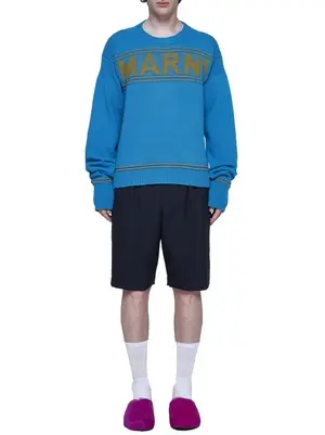 Marni Logo Intarsia Knit Pullover