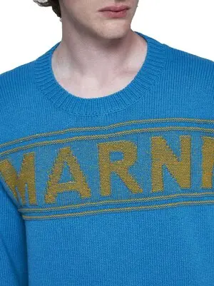 Marni Logo Intarsia Knit Pullover