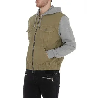 Balmain Contrast Panel Hooded Jacket