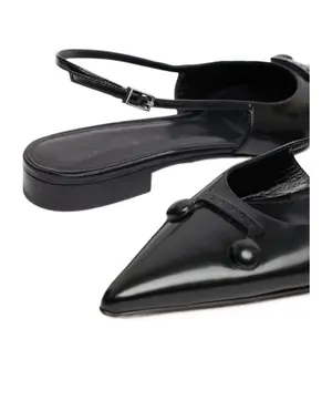 Marni 10mm Leather Slingback Flats