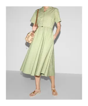 Gucci Mid-length Gg Gabardine Dress