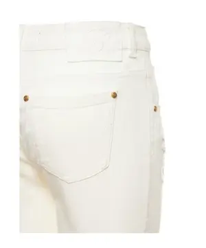 Blumarine Embroidered Low Waist Flare Jeans
