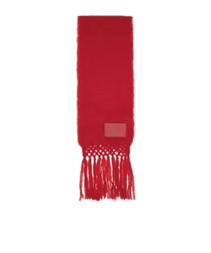 JIL SANDER Wool Blend Scarf - Red