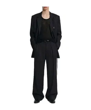 ANN DEMEULEMEESTER Wide Leg Pleated Trousers