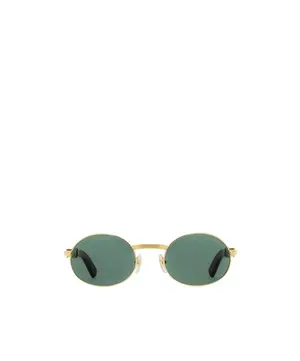 Cartier Giverny Oval Frame Sunglasses - Green