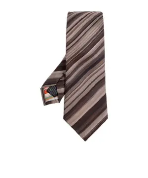 Paul Smith Striped Neck Tie - Gray