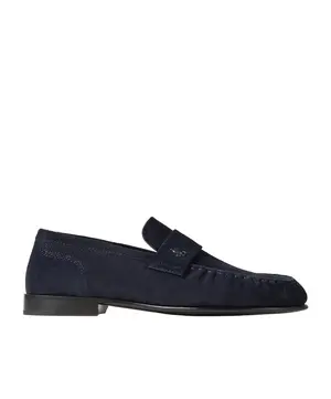 JIMMY CHOO Round Toe Loafers - Black
