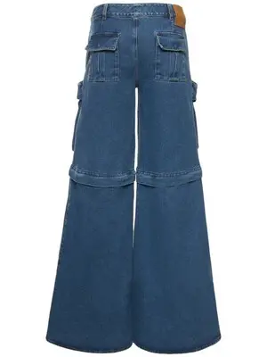 Giuseppe Di Morabito Maxi Cotton Denim Cargo Jeans