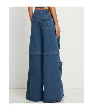 Giuseppe Di Morabito Maxi Cotton Denim Cargo Jeans