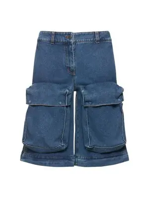 Giuseppe Di Morabito Maxi Cotton Denim Cargo Jeans