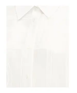 TOTEME Classic Cotton Blend Shirt With All-over Pattern - White