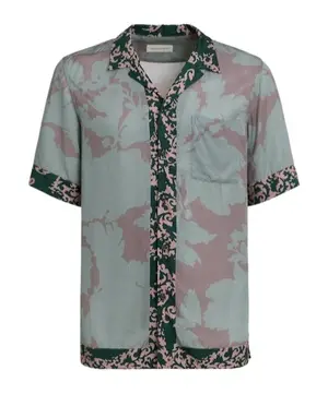 Dries Van Noten Carltone S/s Cupro Shirt - Gray