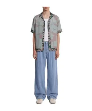 Dries Van Noten Carltone S/s Cupro Shirt - Gray