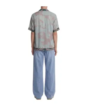 Dries Van Noten Carltone S/s Cupro Shirt - Gray