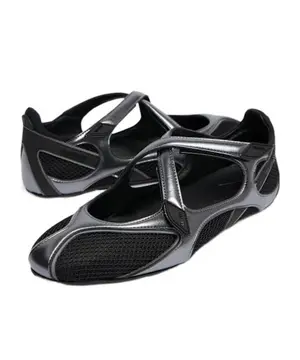 Attico Ballerina Flats With Crisscross Straps