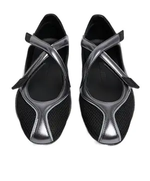 Attico Ballerina Flats With Crisscross Straps