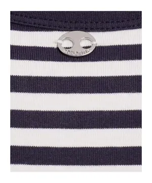 Rabanne Striped Jersey Tank Top With Ring Detail