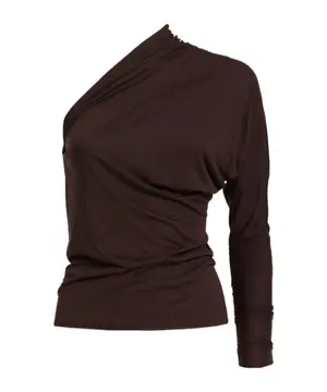 Rick Owens Asymmetrical Long Sleeve Top