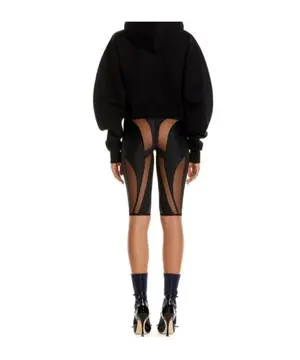 MUGLER Eco Sport Spiral Mesh Bike Shorts