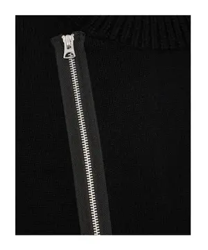Sacai Wool Knit Jacket With Zip Closure