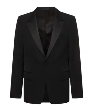 LANVIN Wool Tuxedo Jacket With Notch Lapel - Black