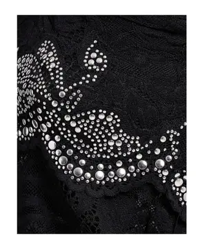 Rabanne Lace Embellished Off-the-shoulder Top