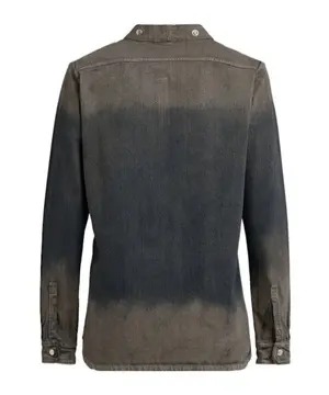 Rick Owens Larry Fogpocket Cotton Denim Shirt - Black