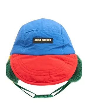 BOBO CHOSES Nylon Aviator Hat - Blue